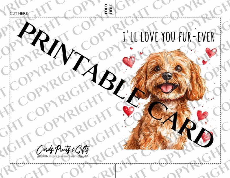 DIGITAL DOWNLOAD Cavapoo Valentines Card, Funny Cavapoo Anniversary Card, Dog Mom Love Card From ...