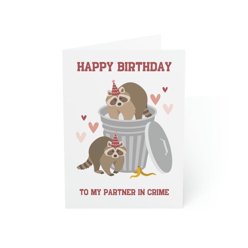 Funny Raccoon Birthday Card Cute Birthday Card for Friend - Etsy
