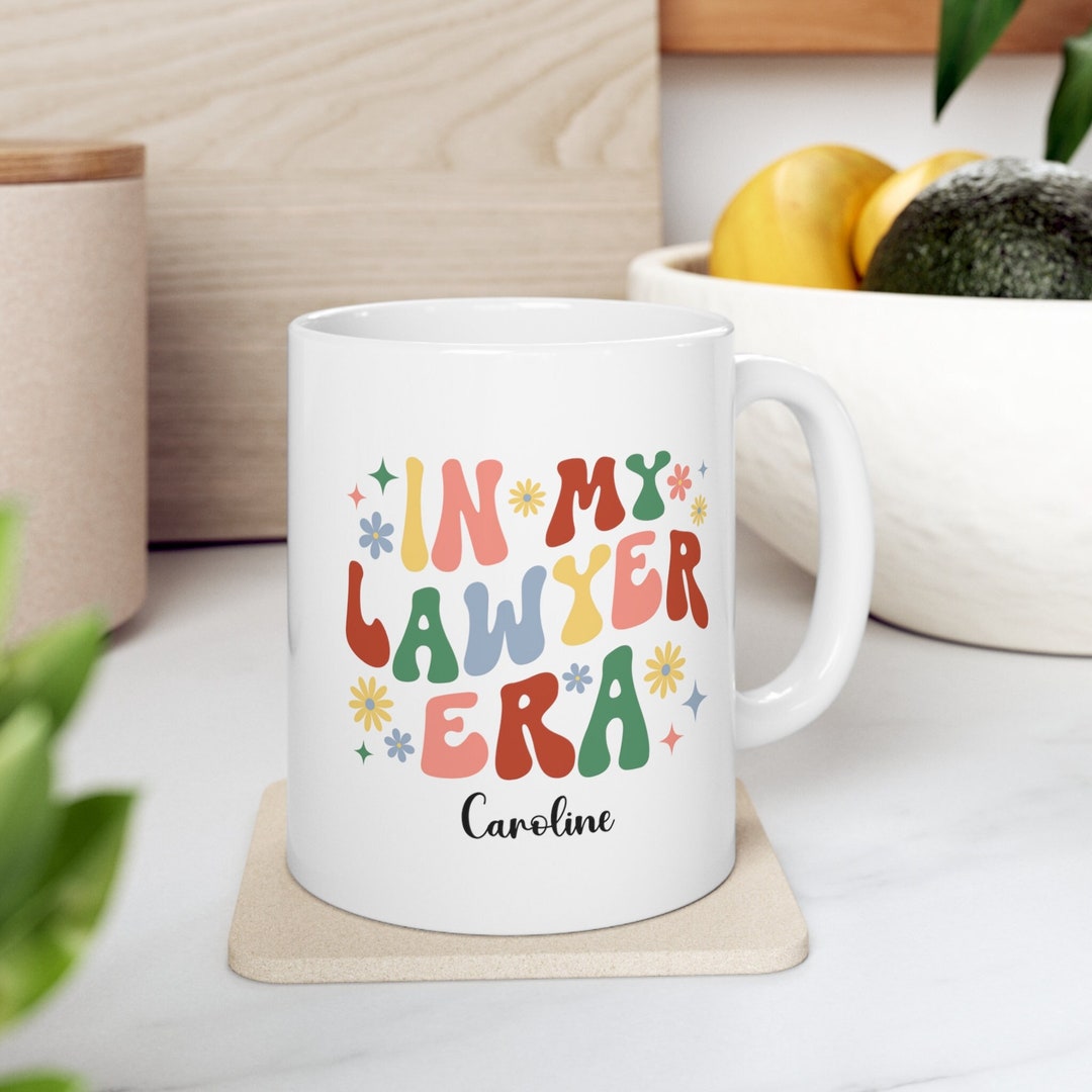 Personalized in My Lawyer Era Mug, Custom Name Lawyer Gift, Retro Mug ...