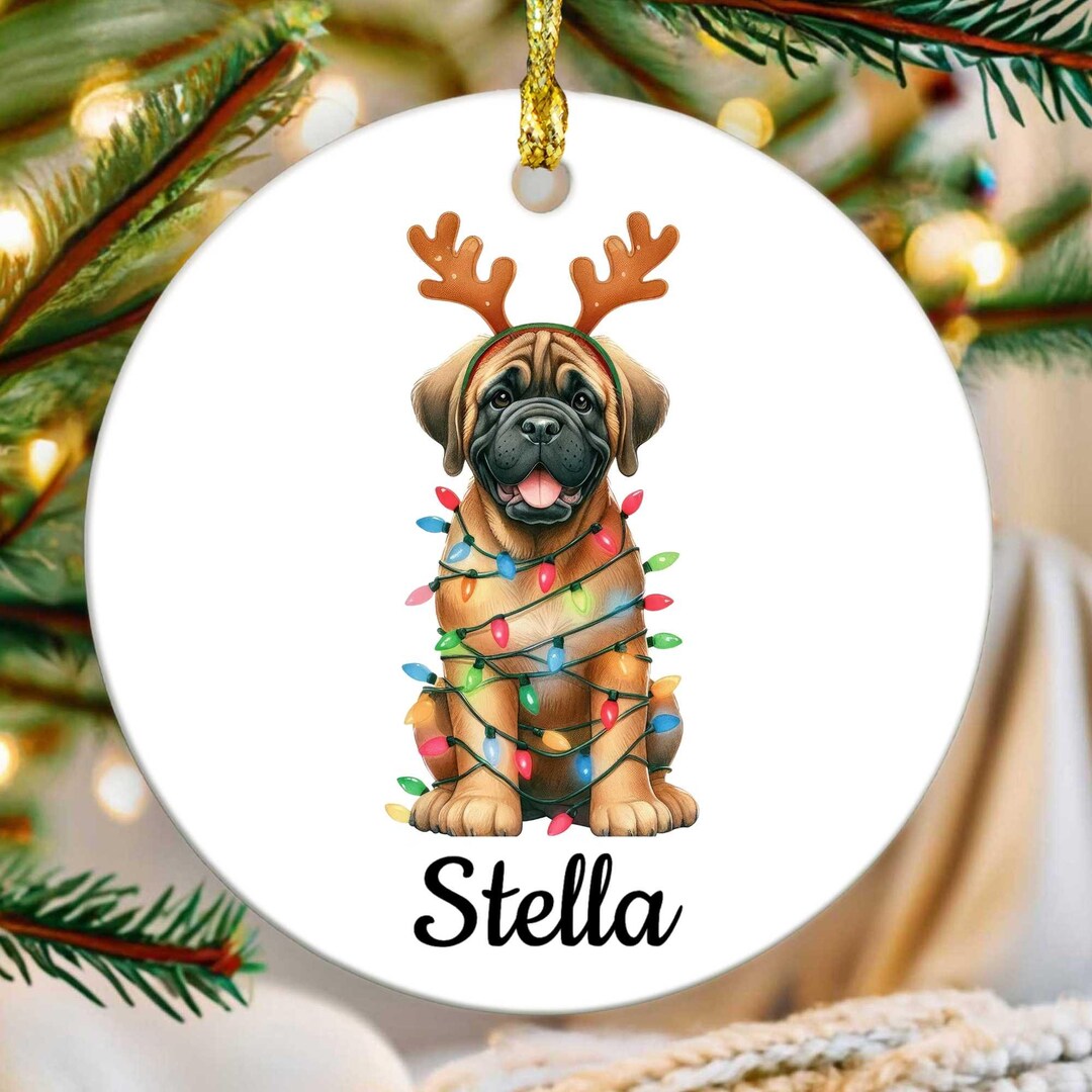 Personalized Boerboel Christmas Ornament, Custom Dog Name Ornament ...