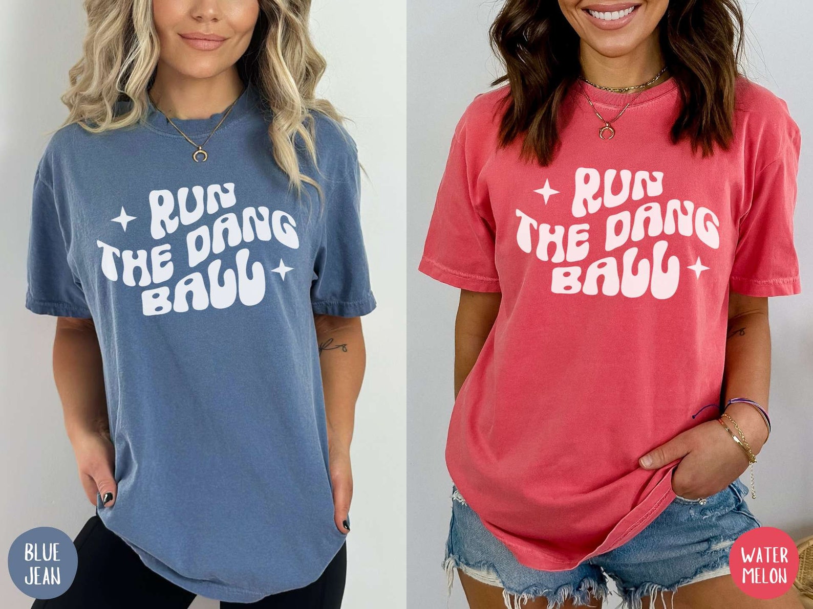 Comfort Colors® Run the Dang Ball Shirt, Football Wife Tshirt, Retro ...