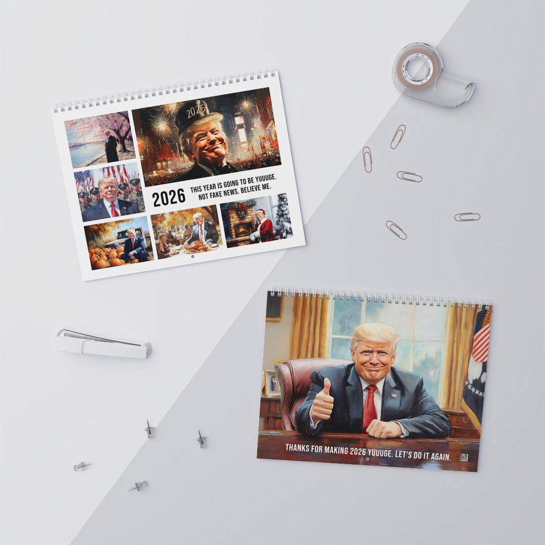 Trump Wall Calendars 2026, Funny President Trump 2026 Calendar, Outlaw ...