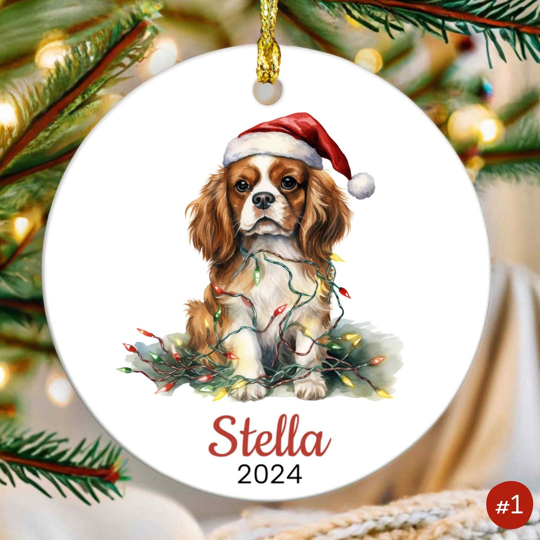 Personalized Spaniel Dog Ornament 2024, Custom Dog Ornament, Dog Lover ...