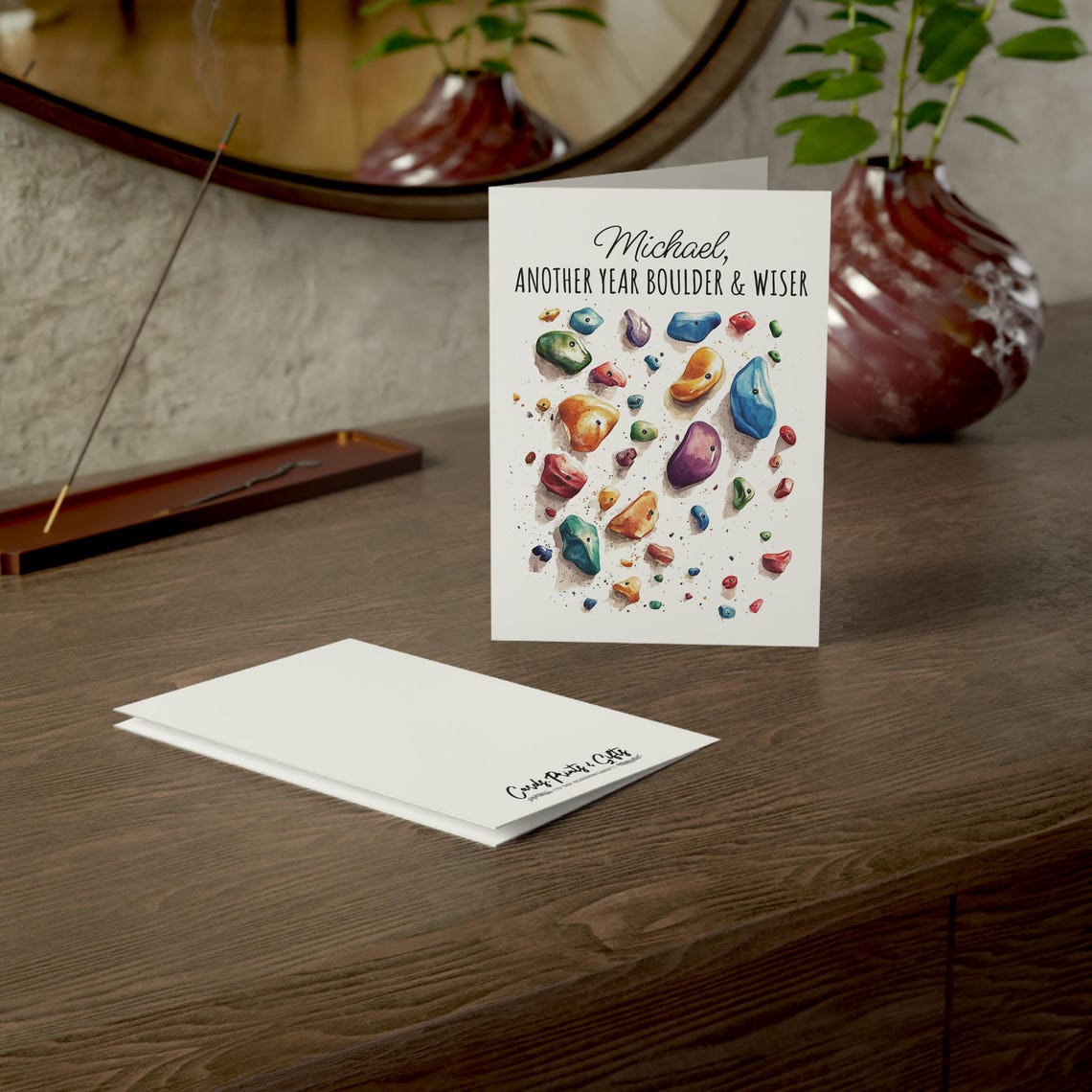 Personalized Rock Climbing Birthday Card, Funny Bouldering Bday Card ...