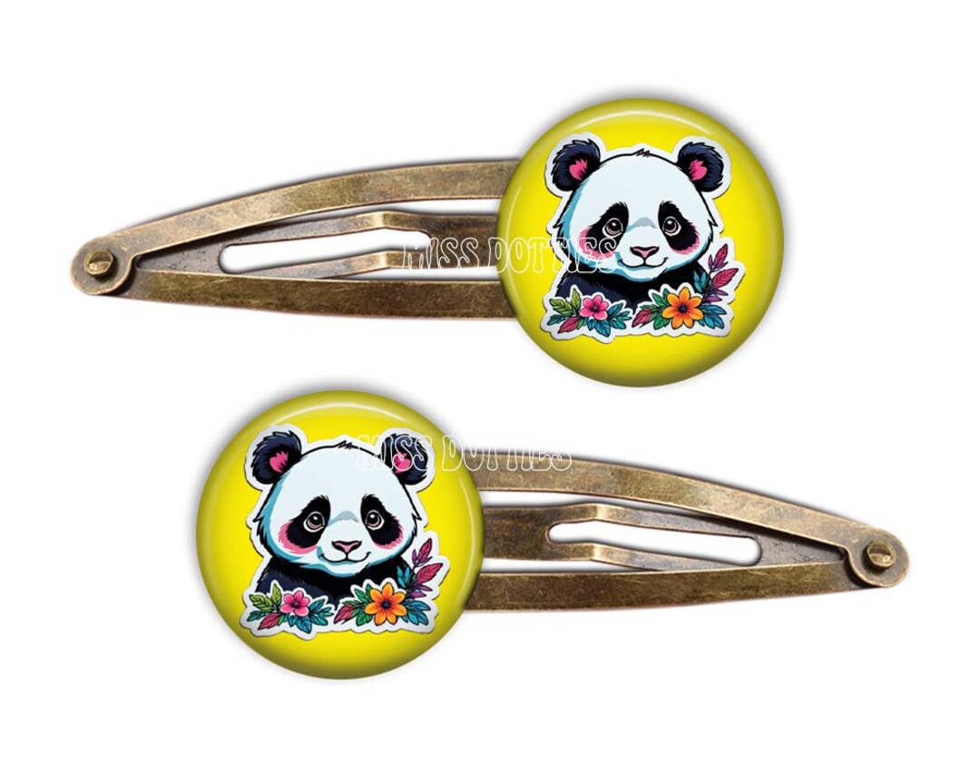 Hair Clip, Hair Pin, Barrettes, Snap Hair Clips, Bobby Pins, Panda ...