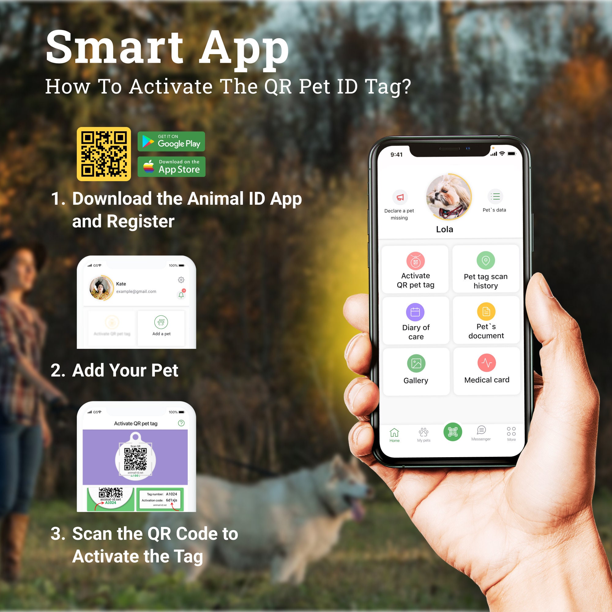 Silent Cat Id Tag QR Code, Personalized QR Code Cat Kitten Id Tag ...