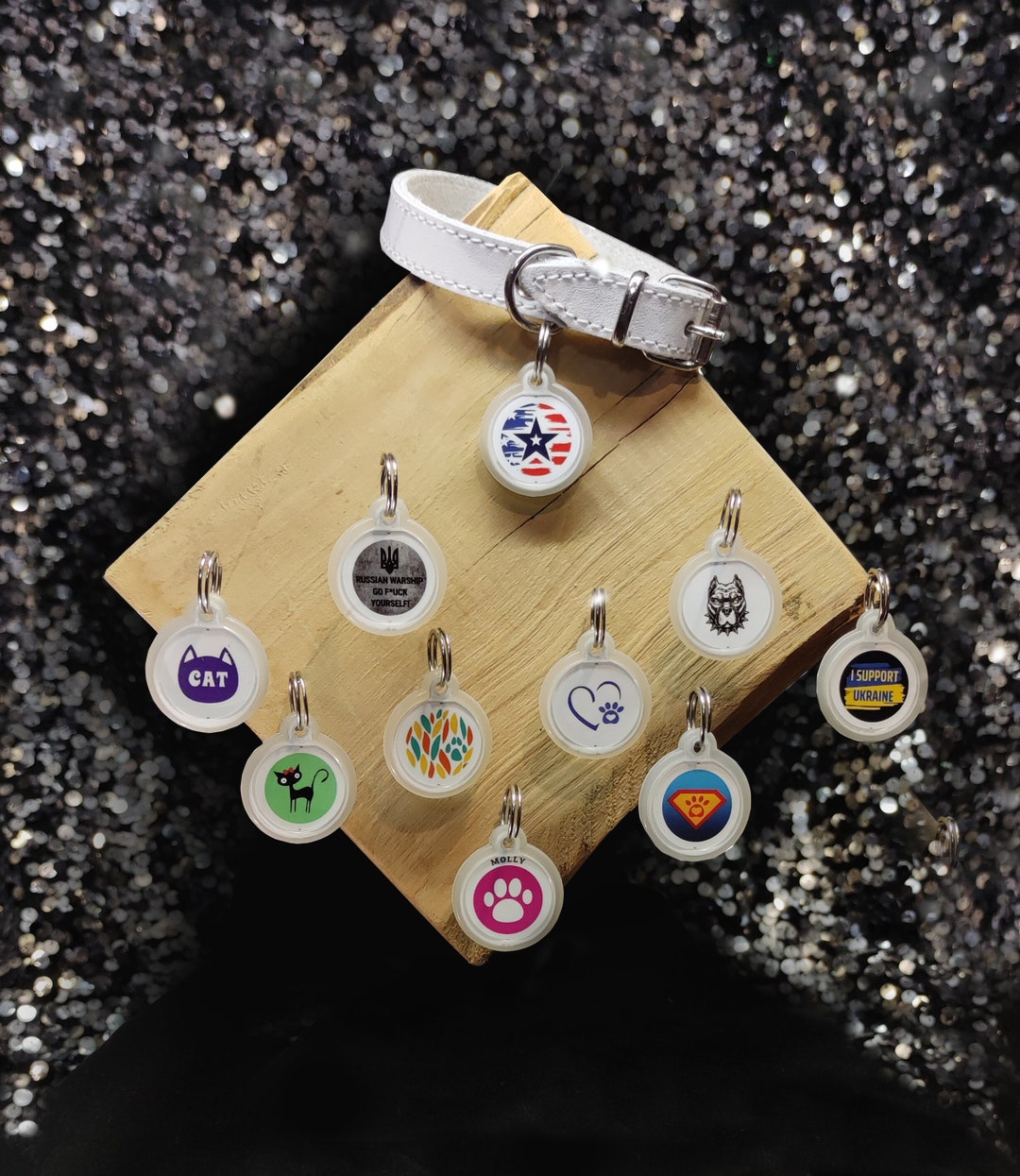 Silent Pet Tag, Pet Name Tag, Dog ID Tag Collar Scannable QR Code ...