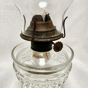 1876 Antique Union Glass Company Lomax oil Guard Raised Rim Clear ...