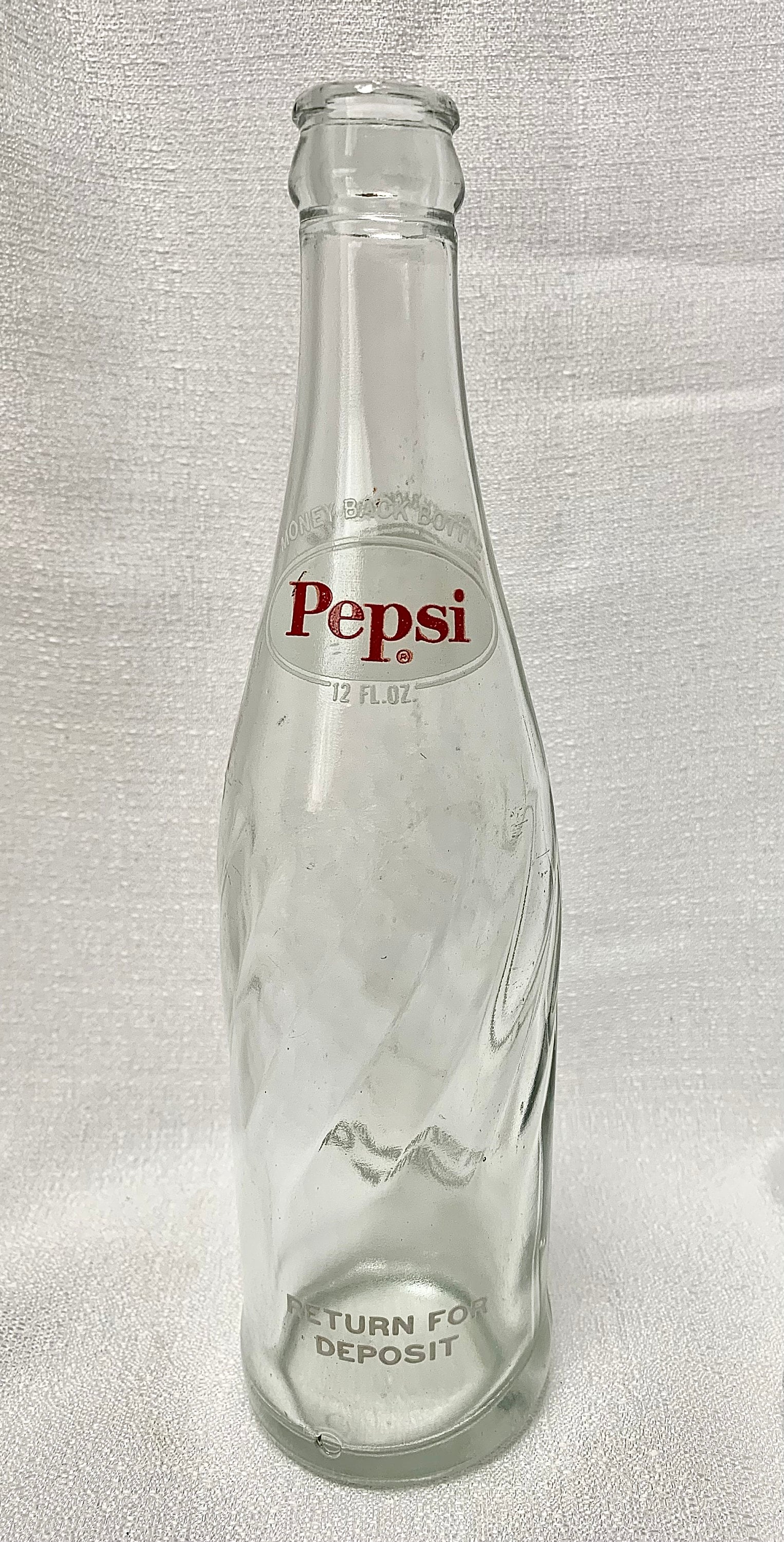 Vintage 1960s Pepsi-cola pepsi Swirled Glass Clear Soda/pop Bottles 12 ...