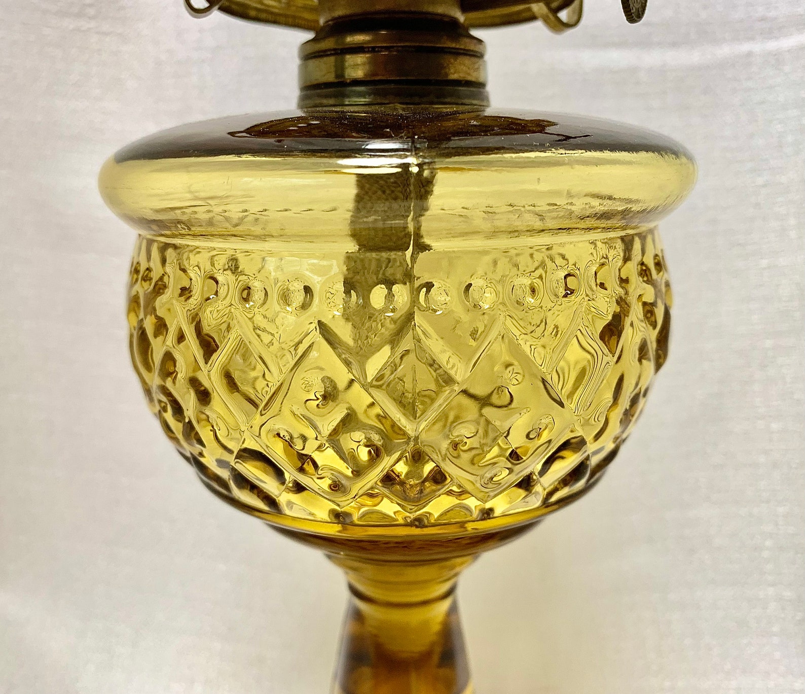 VERY RARE Antique 1875 Union Glass Co. Lomax beaded Diamond Band Amber ...