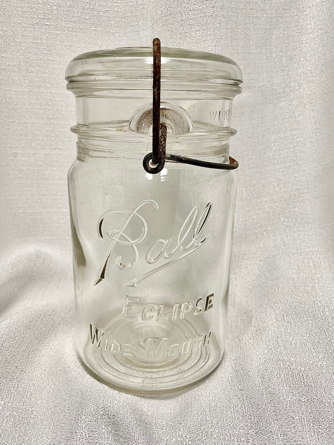 Vintage Ball Eclipse Wide Mouth | Round Clear 1 Quart (32 Oz) | Glass ...
