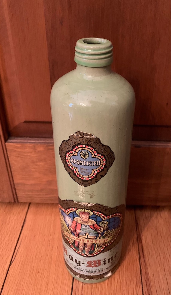 1970s Vintage Beameister May-wine German Stoneware Bottle | Etsy 1970s Vintage Beameister May-wine German Stoneware Bottle | Etsy