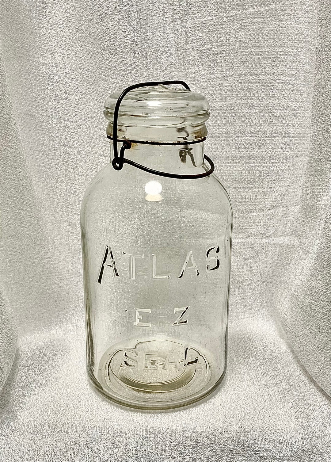 HARD TO FIND | Vintage 1915-1930s | Hazel Atlas E-Z Seal | Clear, Style ...