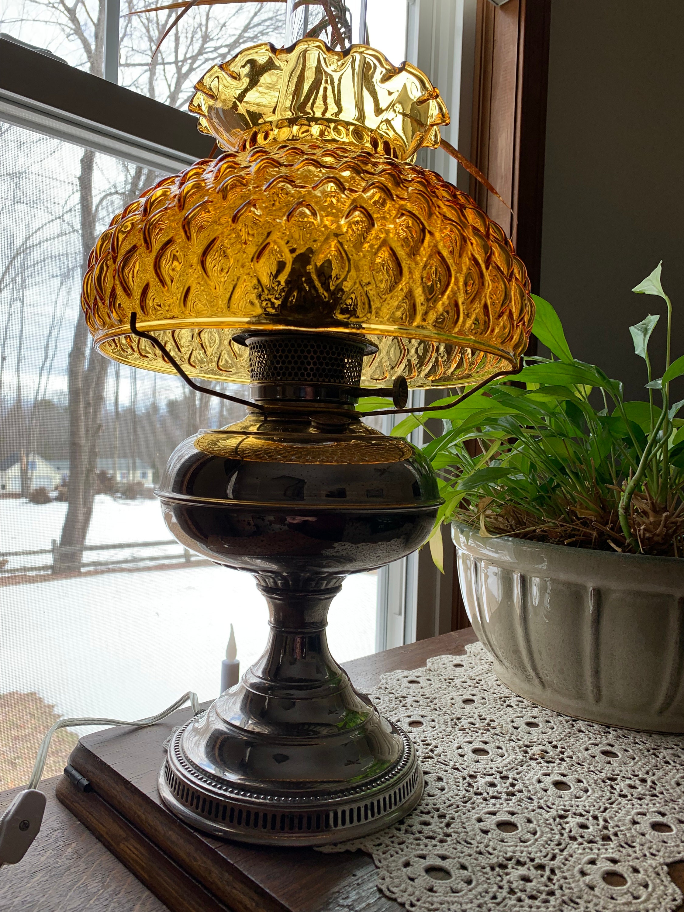 Antique 1905 Socony Rayo Nickel Converted 'flame Spreader' Center Draft ...