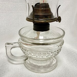 1876 Antique Union Glass Company Lomax oil Guard Raised Rim Clear ...