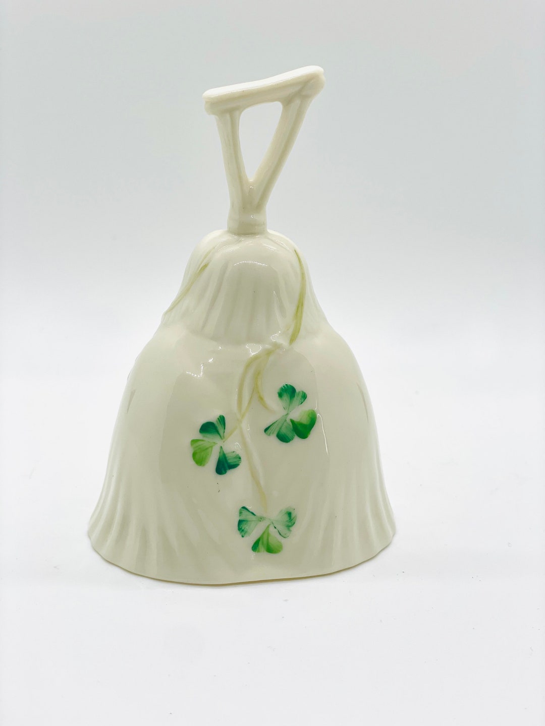 Belleek Shamrock Harp Bell: Cream Irish Collectible Decor - Etsy