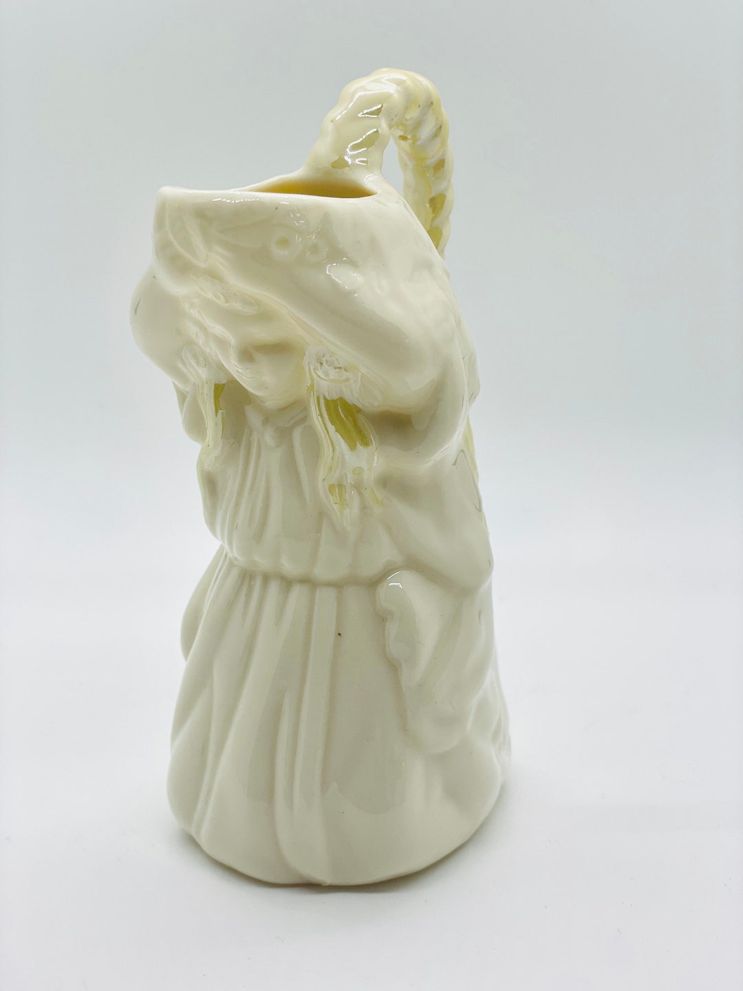 Vintage Belleek Bone China Creamer Pitcher: Irish Maiden Girl Decor - Etsy