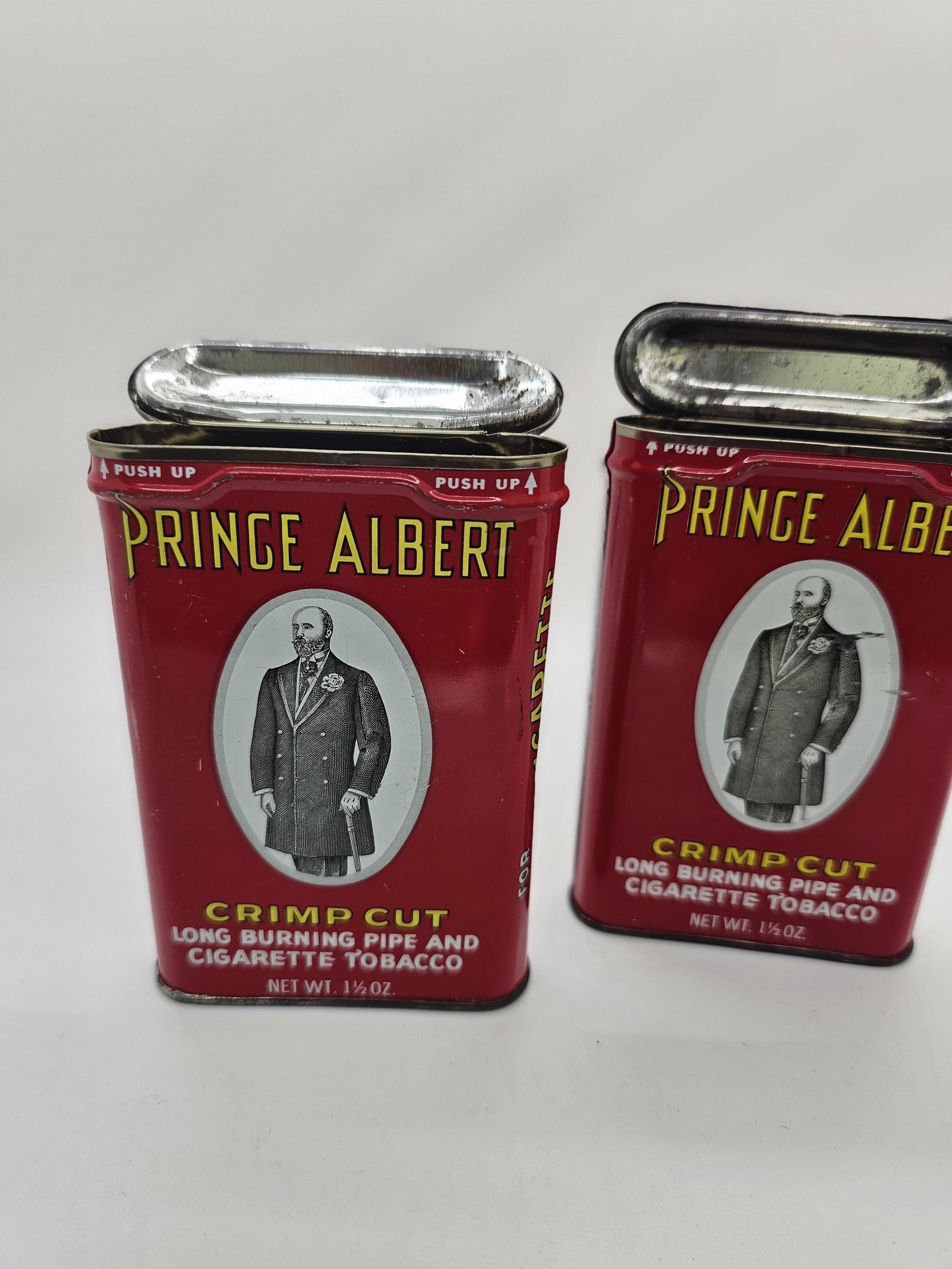Vintage Prince Albert Tobacco Can Set of 2 Rare Collectible Tins ...