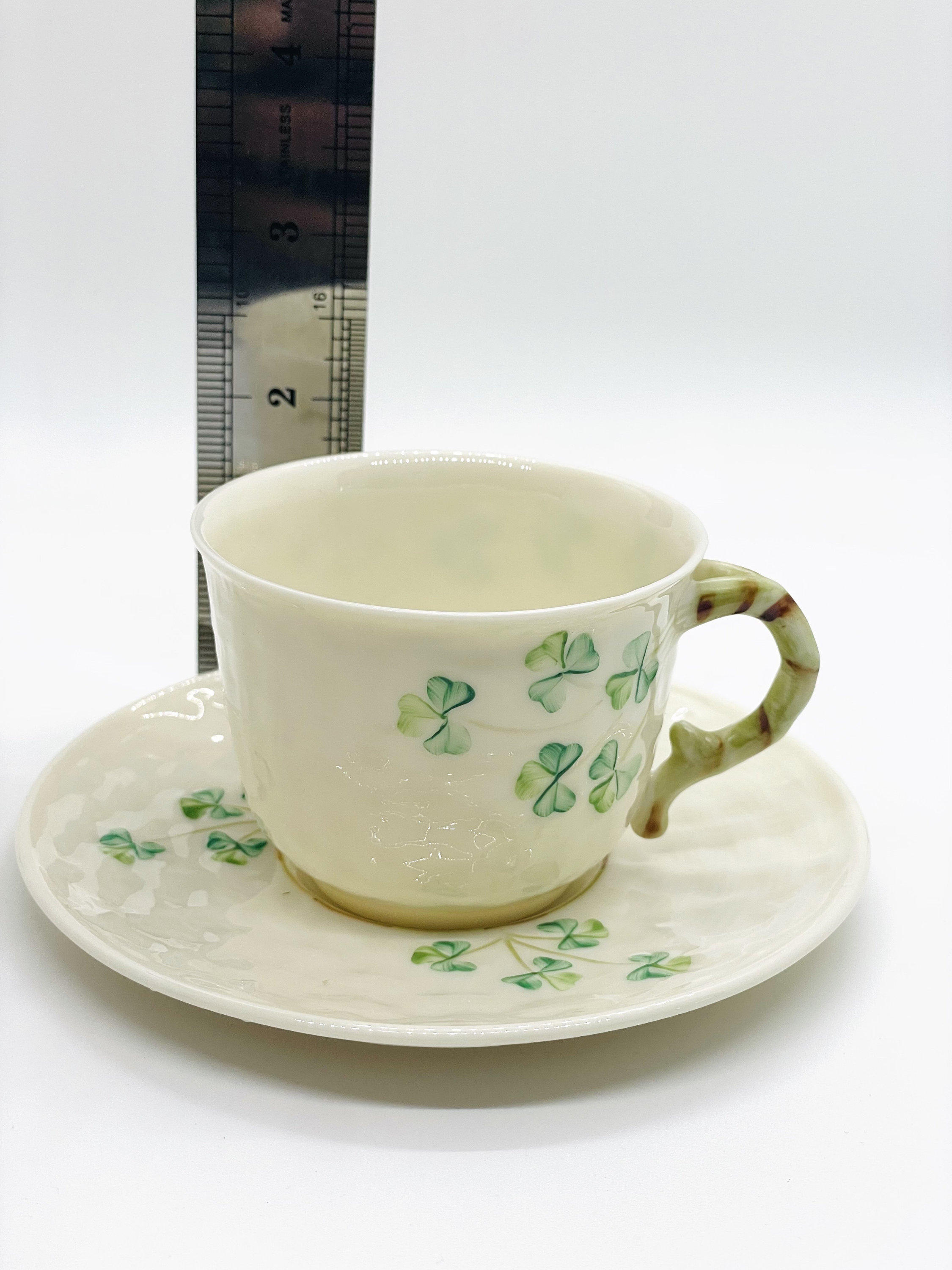 Belleek Shamrock Basket Weave BELLEEK POTTERY SHAMROCK Tea Cup - Etsy