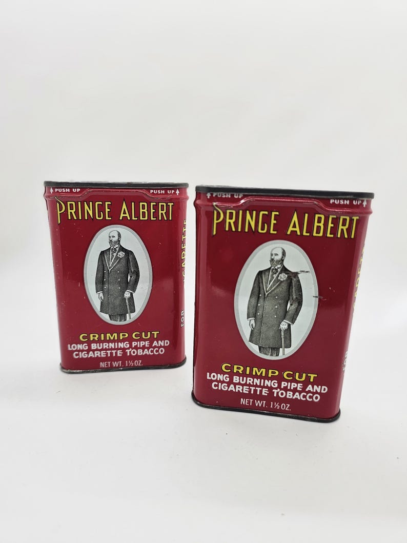 Vintage Prince Albert Tobacco Can Set of 2 Rare Collectible Tins ...