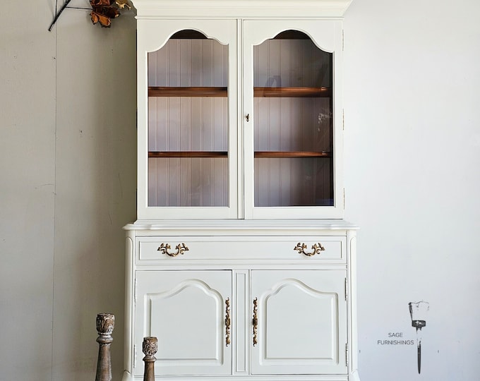 Vintage China Cabinet Kitchen Hutch Dining Room Hutch Pie Cabinet Pie ...