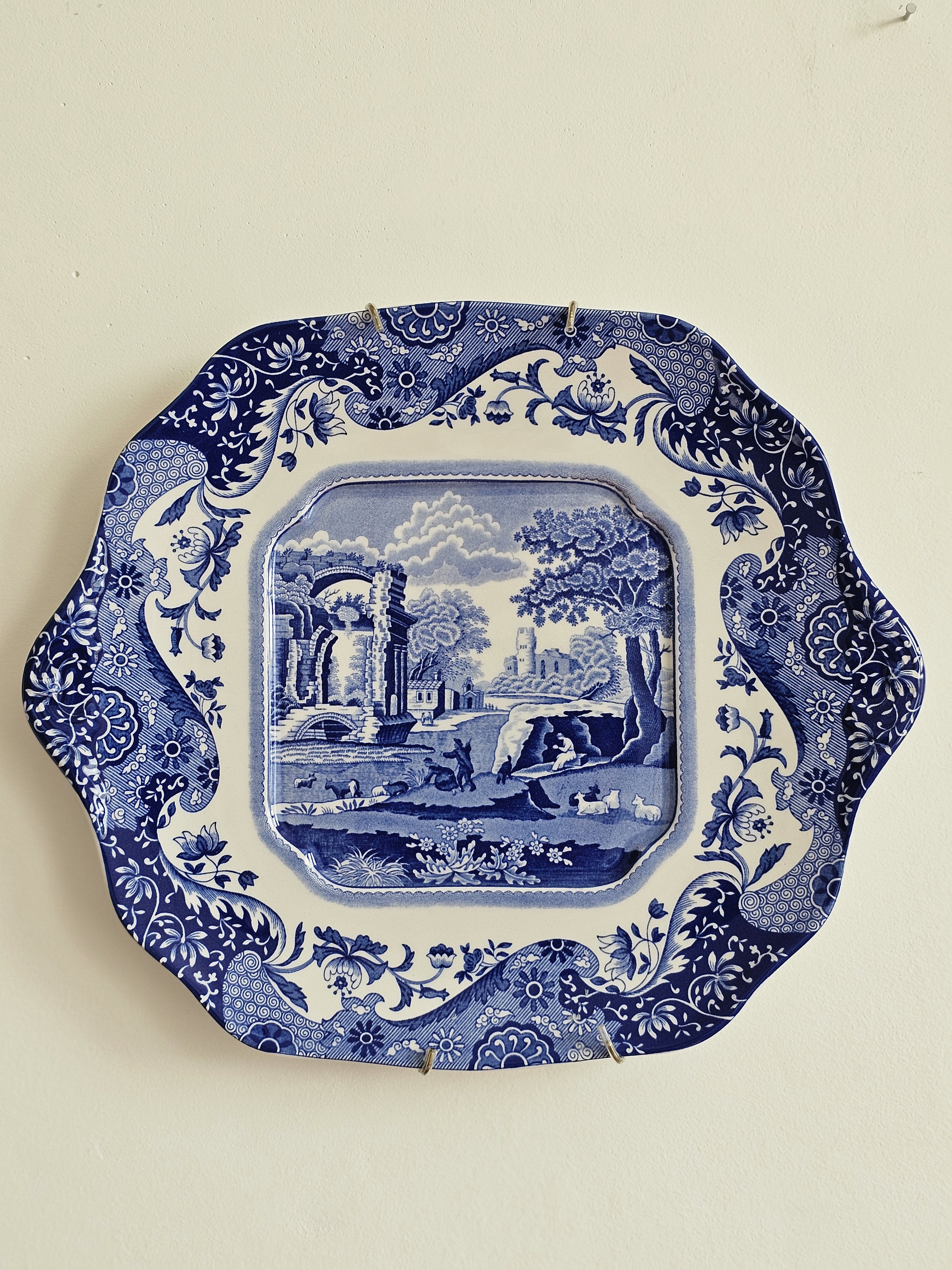 Vintage Blue & White Plate Wall Decor Italian Spode Gifts for Home ...