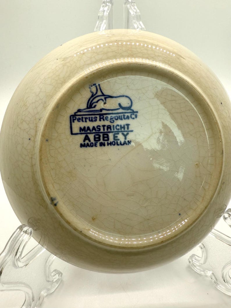 Antique Petrus Regout Maastricht Abbey Plate - 5.75 Inch Holland Delft ...
