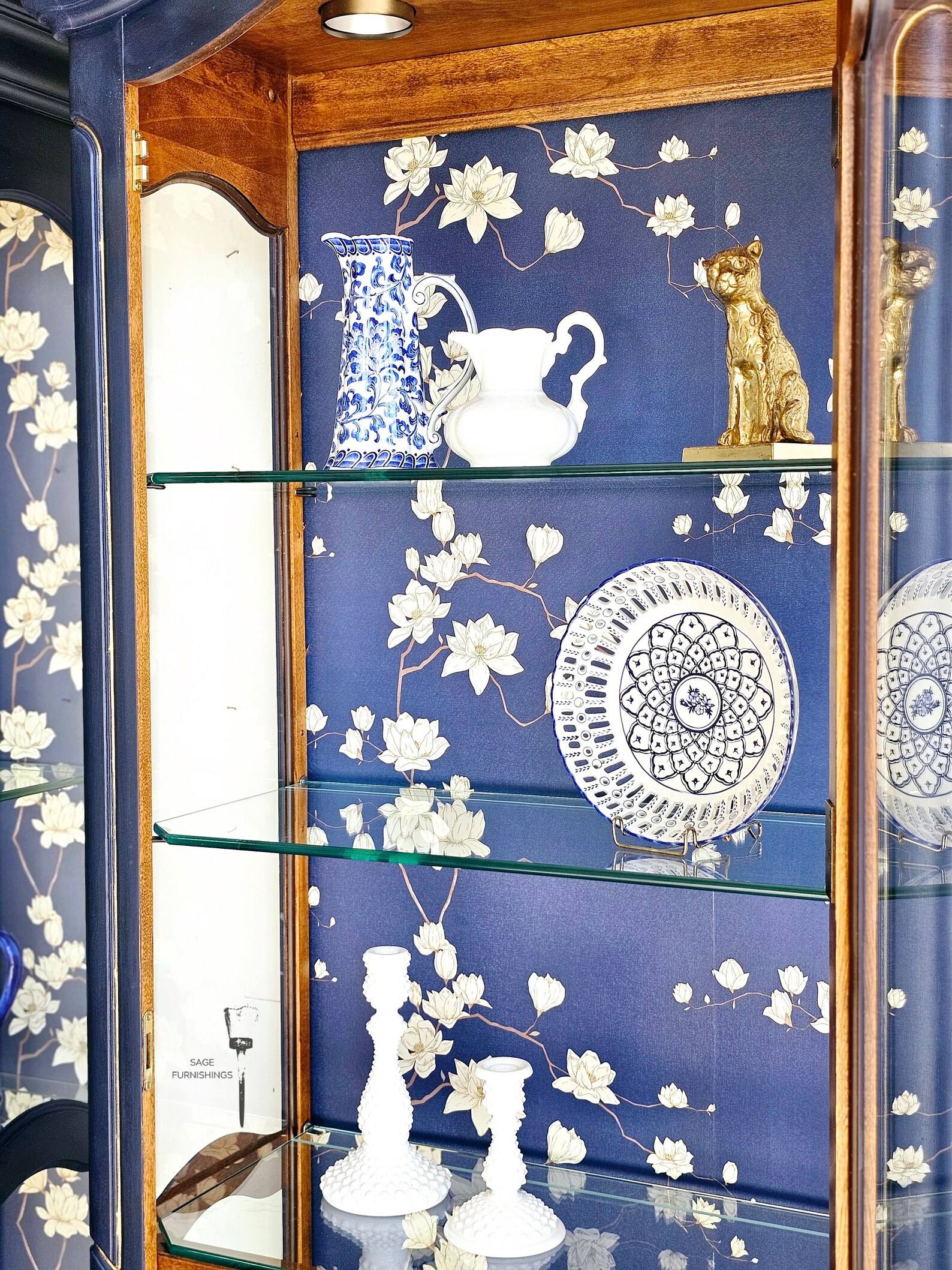 China Cabinet Set of 2 Display Cases for Collectibles & Home Decor ...