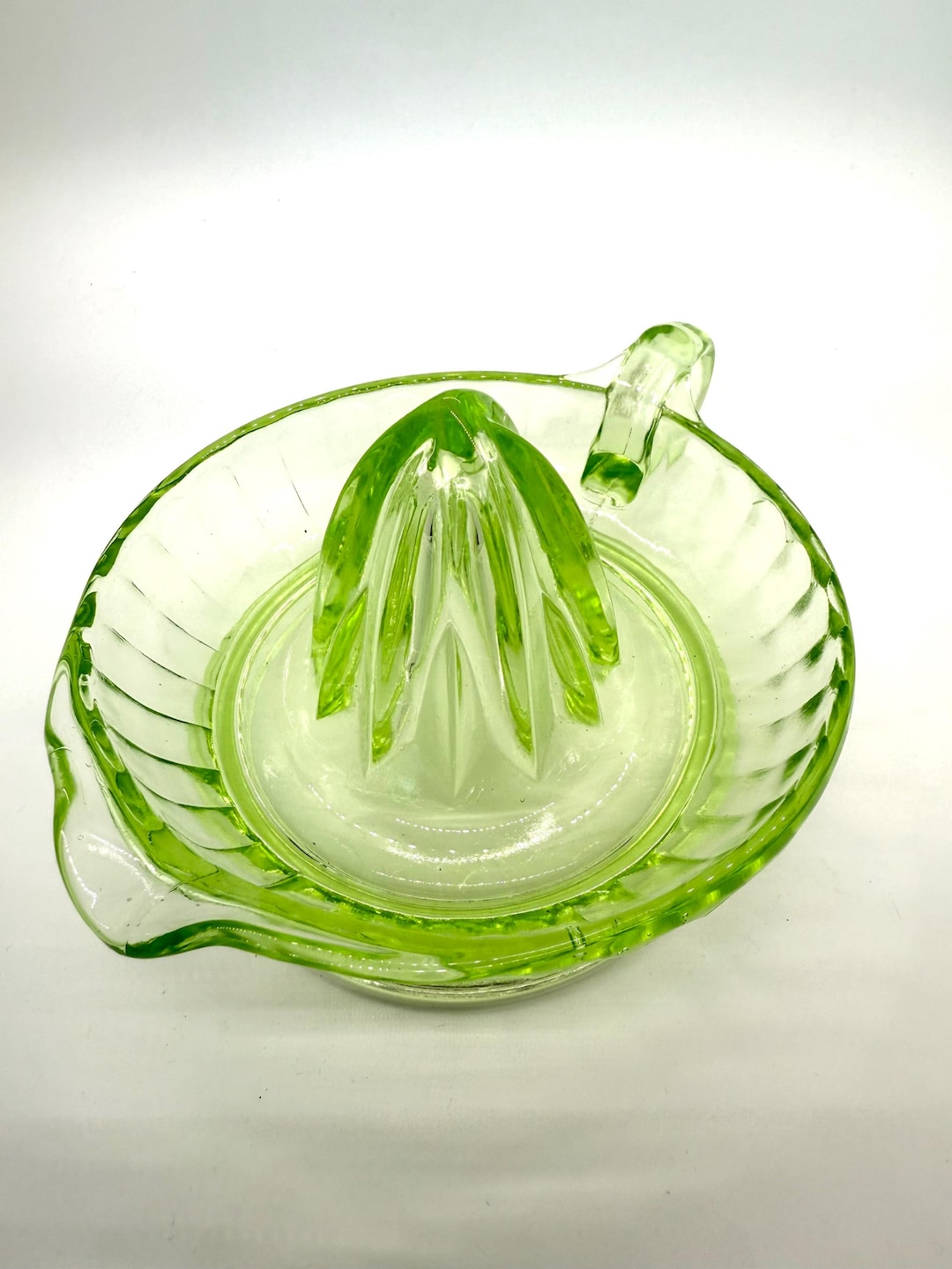 Vintage Green Uranium Glassware | Antique Juicer | Retro Home Decor ...