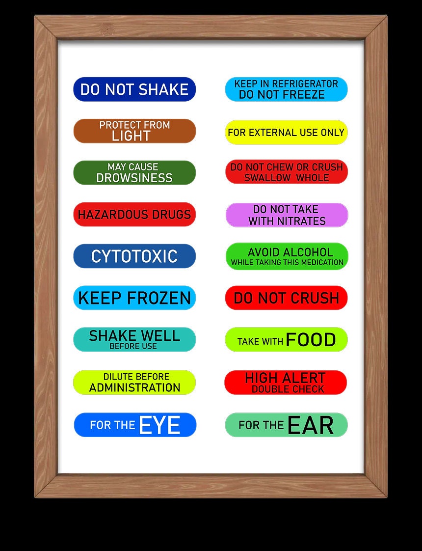 Digital Download PNG Files Pharmacy Ancillary Labels - Etsy
