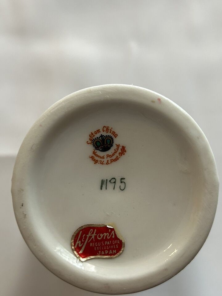 Lefton China Flower Bud Vase Hand Painted Porcelain Delicate 3D Rose ...