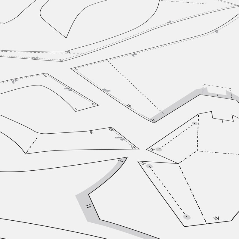 Female Caped Hero Cowl Foam PATTERN / TEMPLATE - Etsy