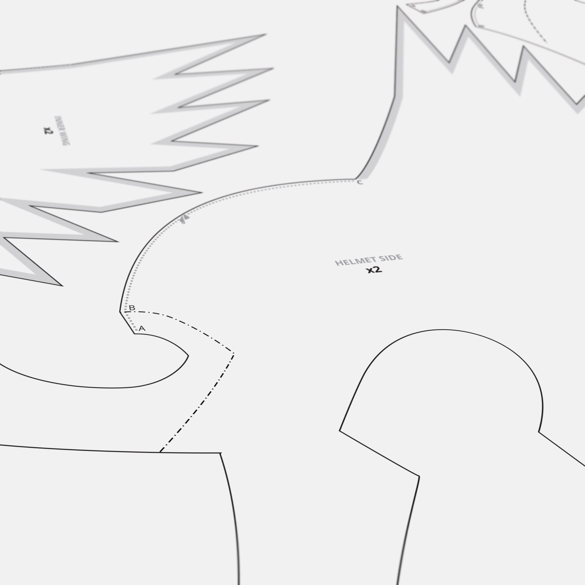 Male Hawk Helmet Foam PATTERN / TEMPLATE - Etsy