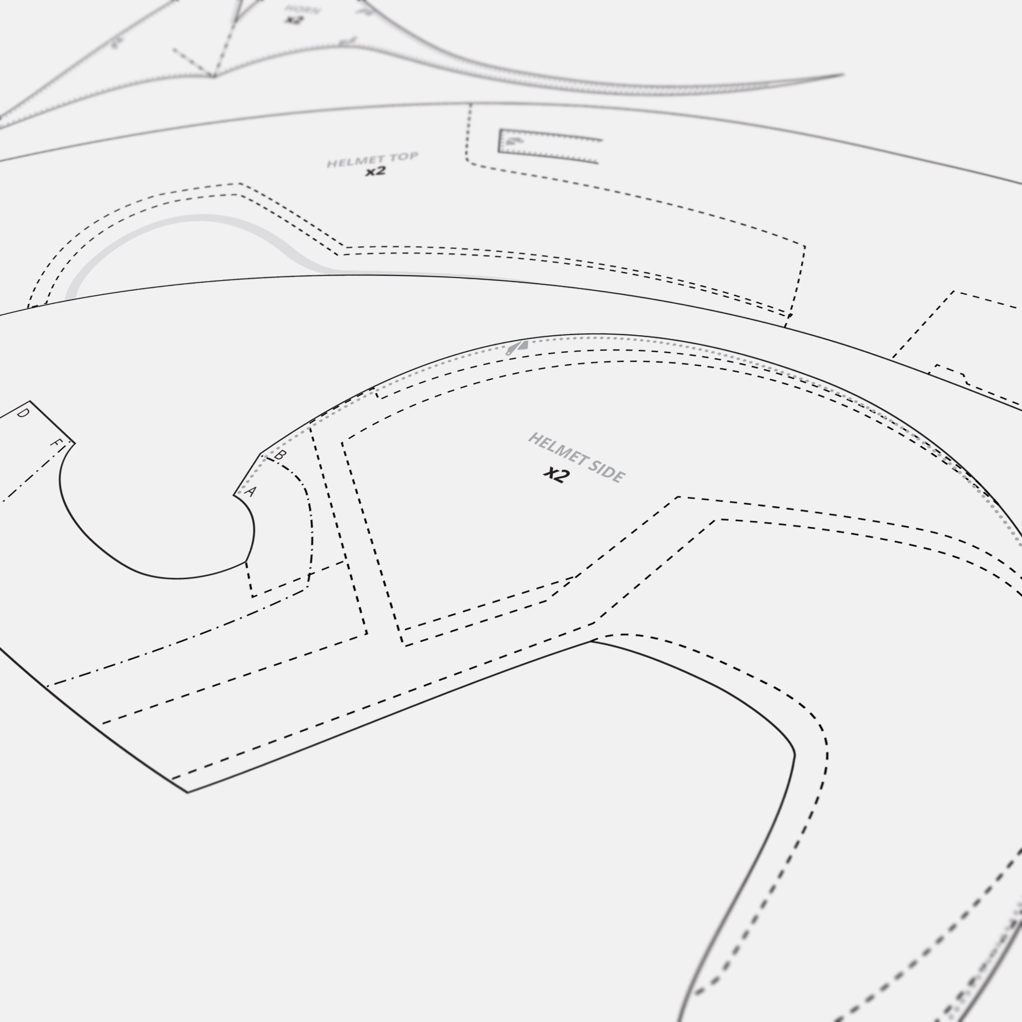 Devil Cowl Foam PATTERN / TEMPLATE | Etsy