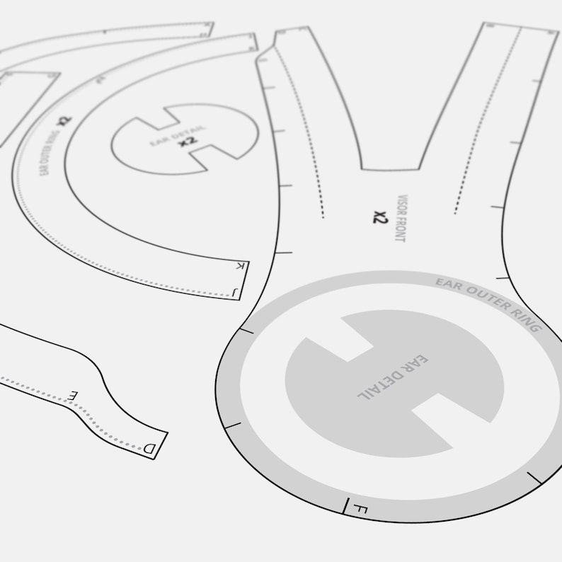 Mutant Visor Foam PATTERN / TEMPLATE - Etsy