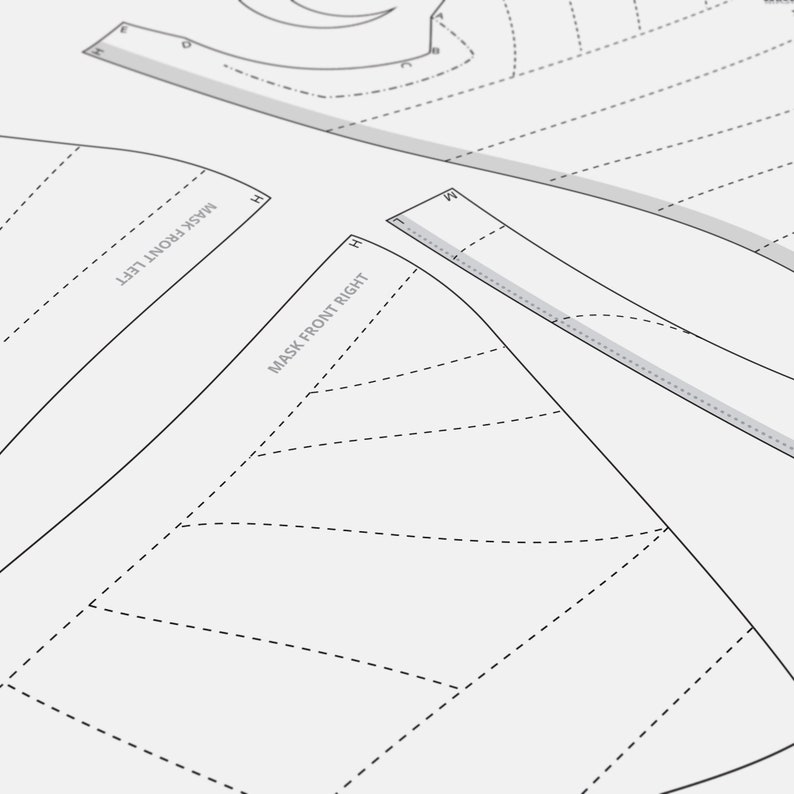 Moon Mask Foam PATTERN / TEMPLATE - Etsy