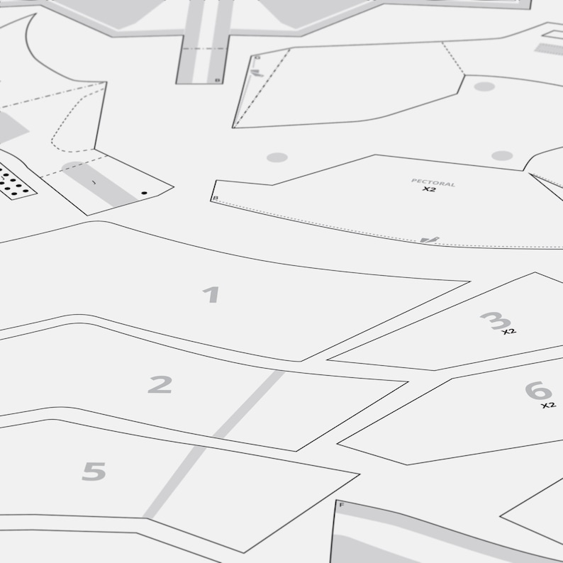 Vengeance Torso Armor Foam PATTERN / TEMPLATE - Etsy.de