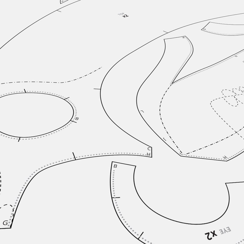 Skull Helmet / Prop Foam PATTERN / TEMPLATE - Etsy
