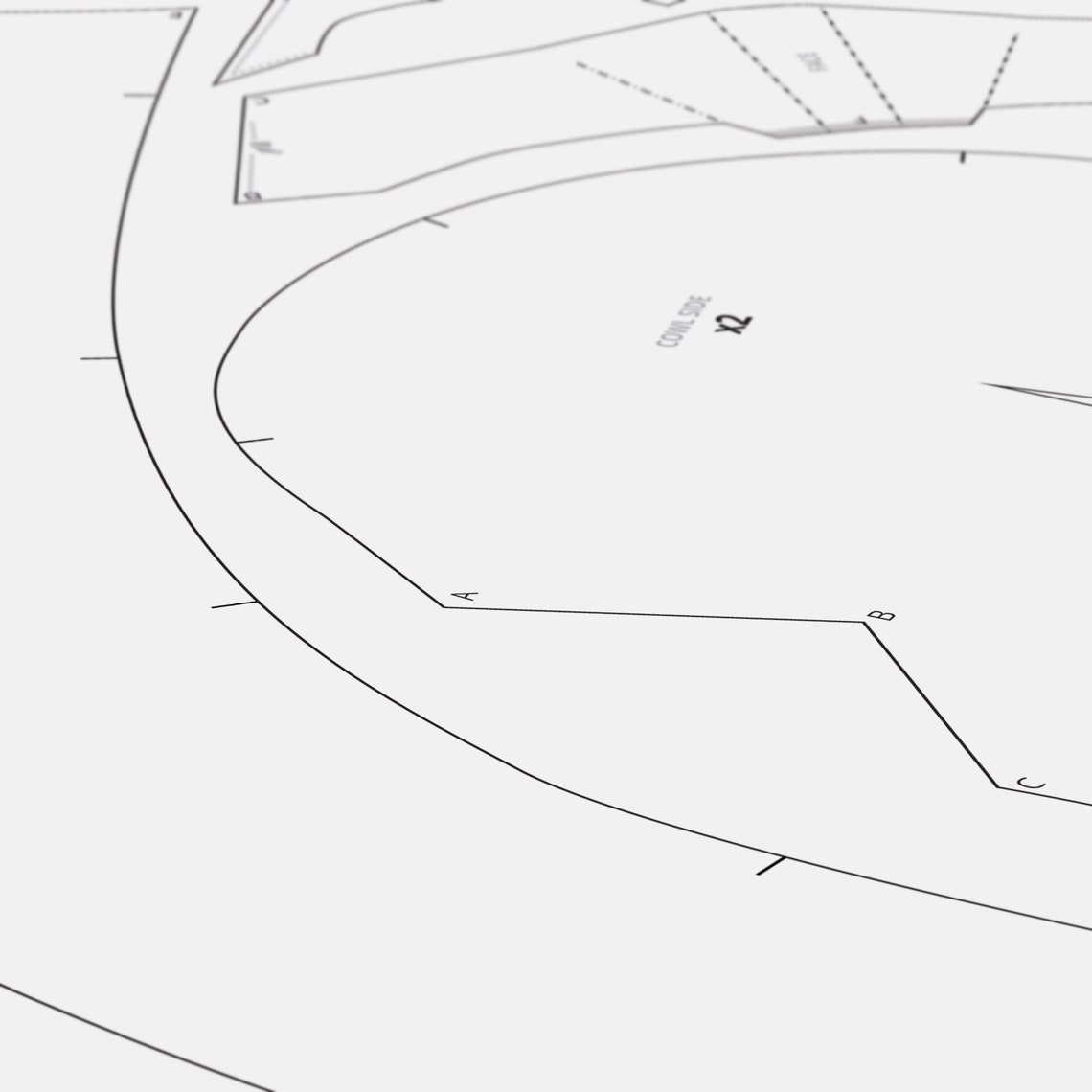 Standard Cowl Foam PATTERN / TEMPLATE - Etsy