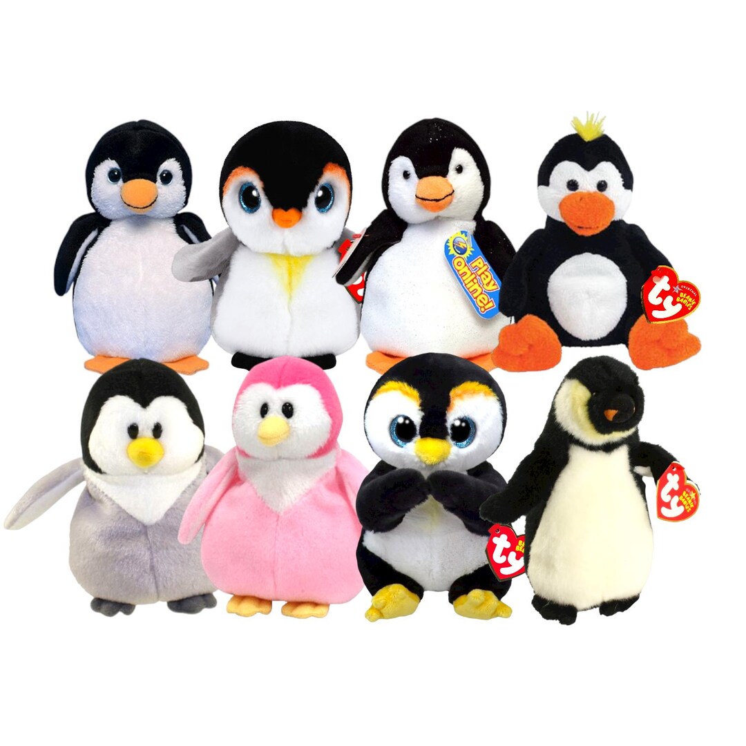 Ty Beanie Babies Penguins Waddle, Chill 2.0, Chills, Slapshot, Glacier ...
