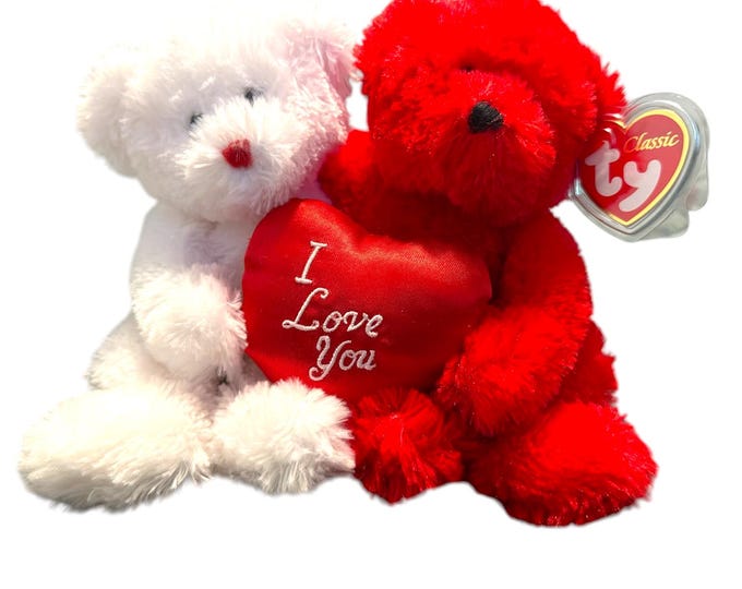 Ty Classic Collection Truly Yours the Tandem Bears Holding A Heart - Etsy