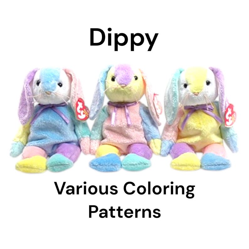 Ty Beanie Babies Easter Bunny Rabbits Hippie, Springfield, Floppity ...