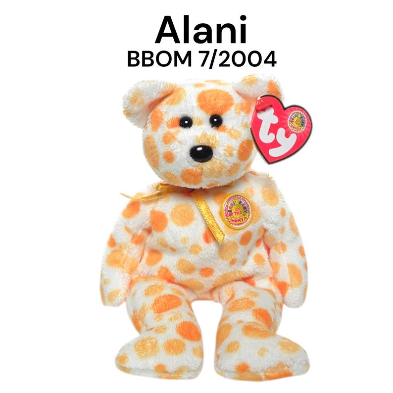 Ty Beanie Babies Bears BBOM Dabbles, Picnic, Popcorn, Comet, Astra ...