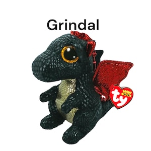 Ty Beanie Boos Dragons Saffire, Grindal, Cinder, Holly, Daphne ...