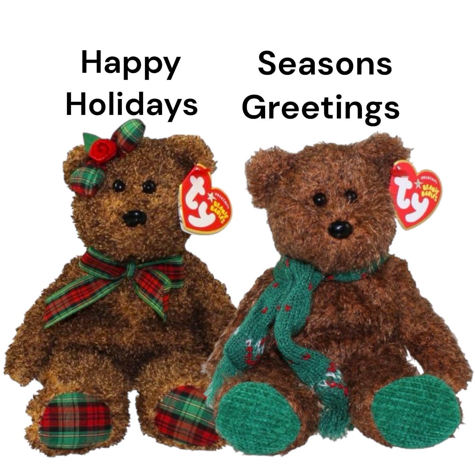 Ty Beanie Babies Holiday Bears Candy Canes, Snowbelles, Merriment ...