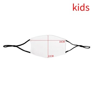 20 Pack of Blank Sublimation Face Masks, Adjustable Sides 100% ...