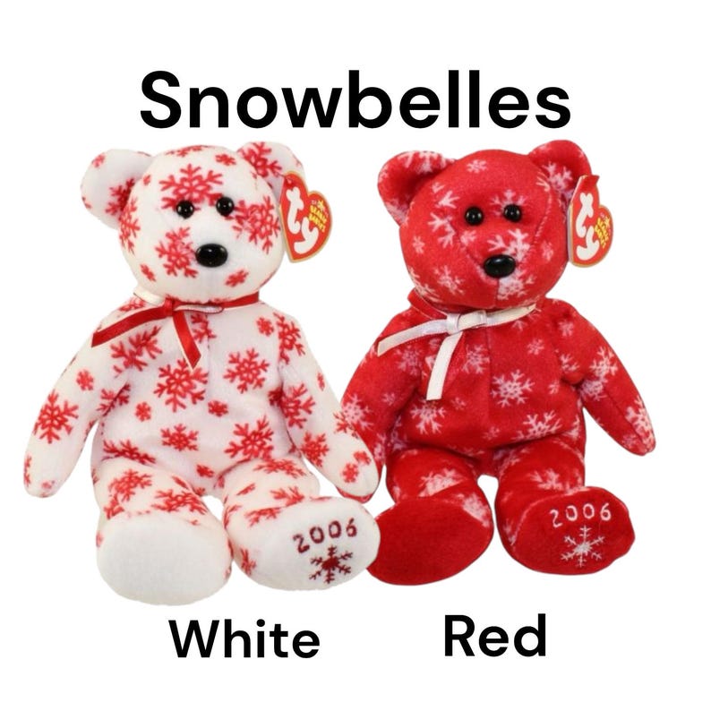 Ty Beanie Babies Holiday Bears Candy Canes, Snowbelles, Merriment ...