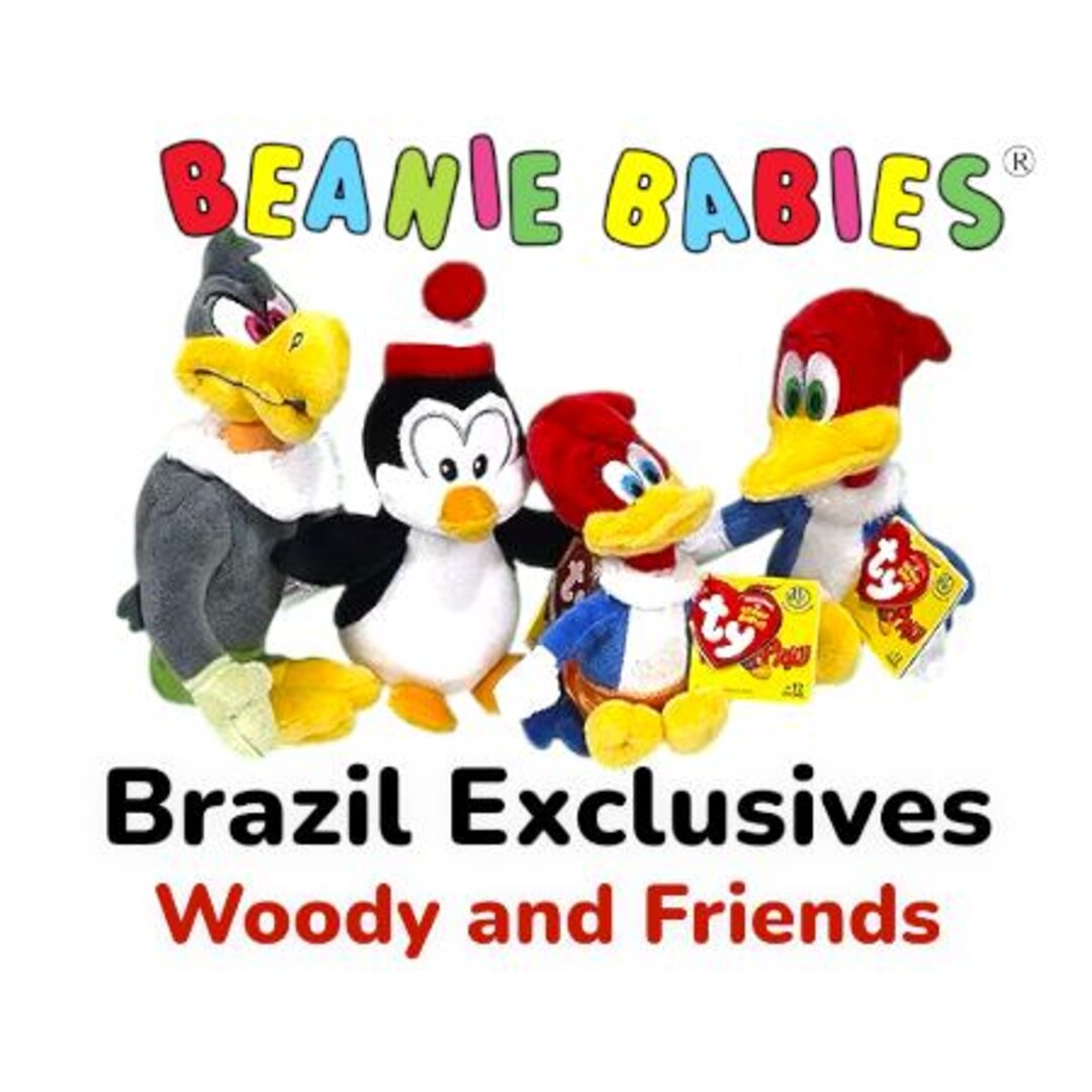 Ty Beanie Babies Brazil Exclusives Authentic Woody Woodpecker, Winnie ...