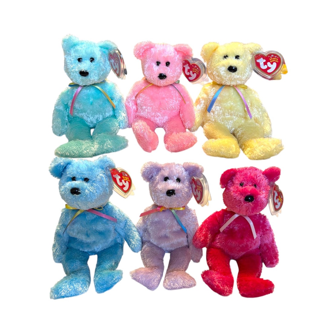 Ty Beanie Babies Sherbet the Bear Choose Your Color - Etsy