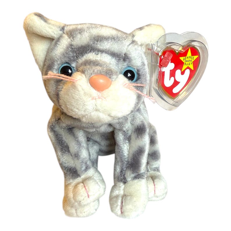 Ty Beanie Babies Cats Amber, Silver, Scat, Fancy, Fussy, Frisco ...
